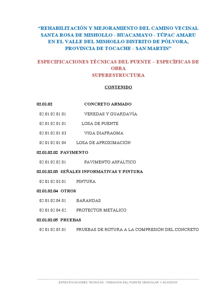 4.3 Espec. Tecnicas Super Estructura V-I | PDF | Hormigón | Cemento