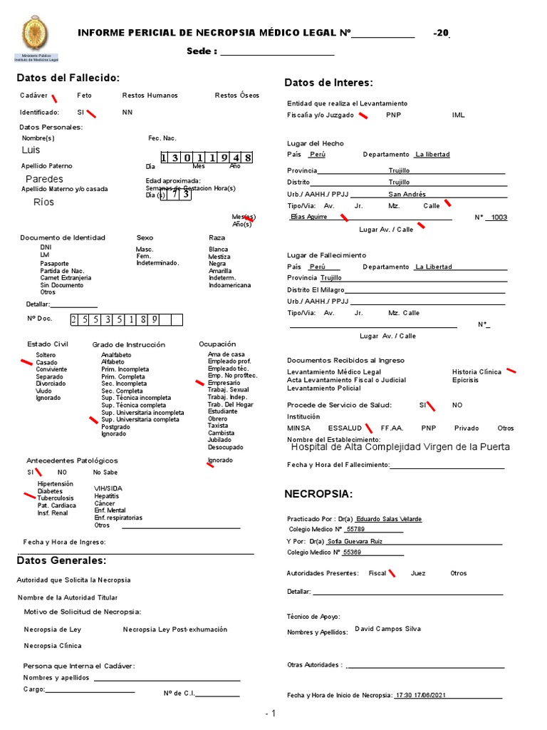 MINSA Protocolo de Necropsia | PDF | Riñón | Anatomía