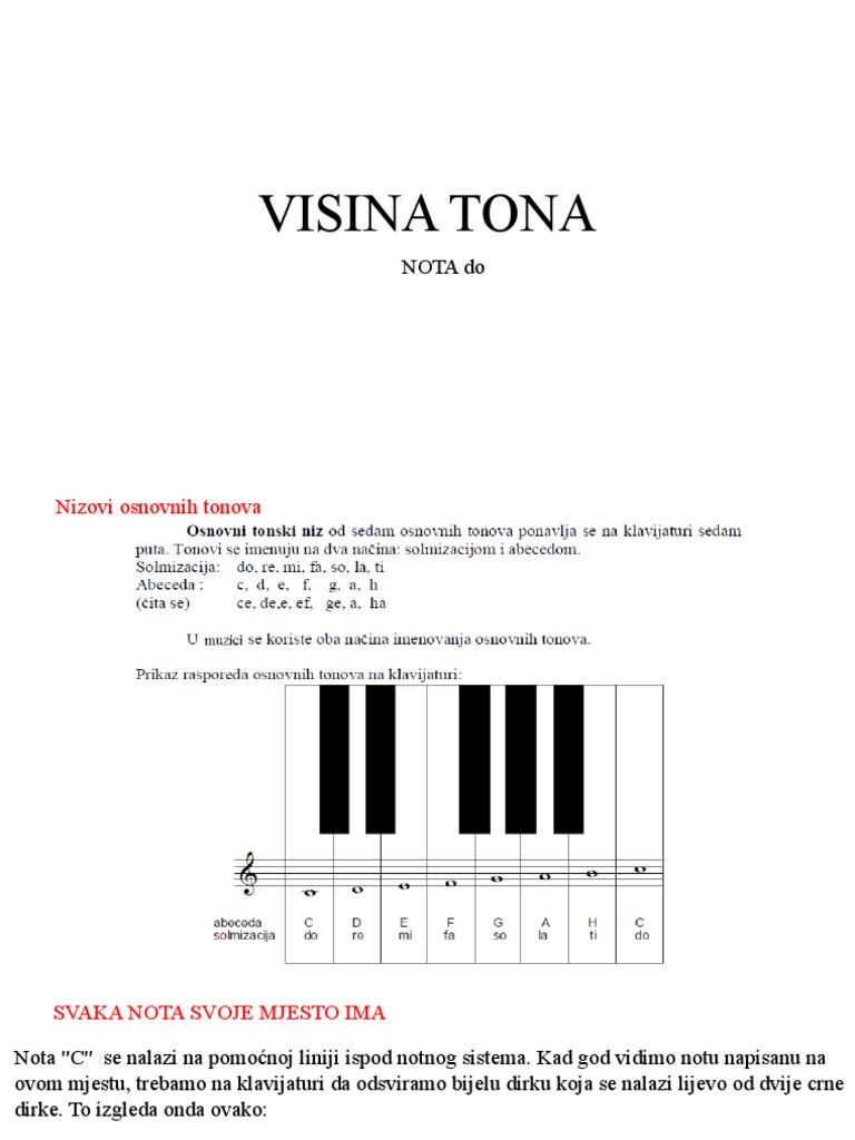 Visina Tona | PDF