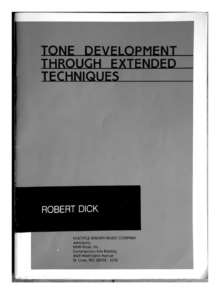 Tone Development Through Extended Techniques 02 | PDF