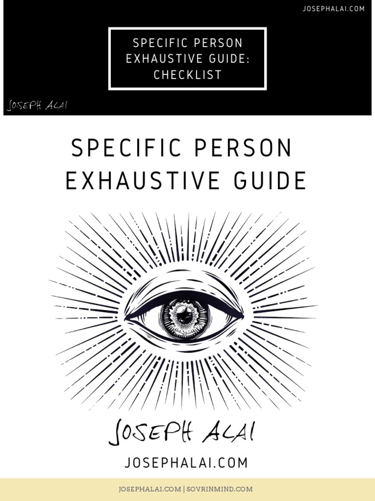 Joseph Alai Specific Person Exhaustive Guide Checklist | PDF ...