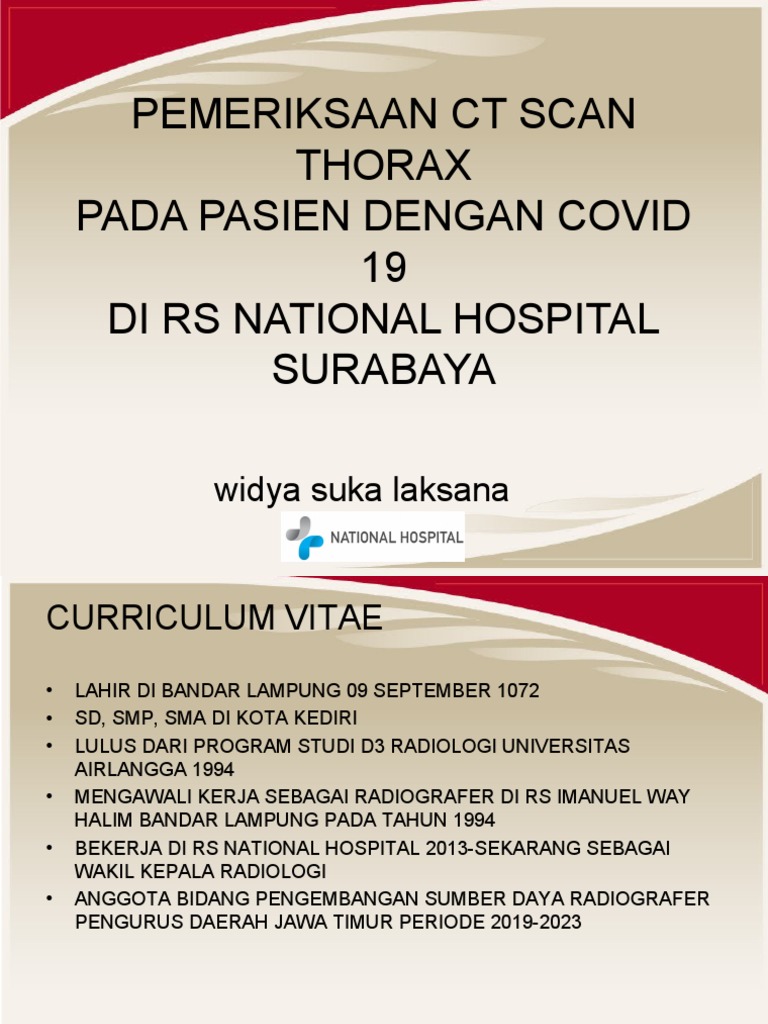 Pemeriksaan CT Scan Thorax | PDF