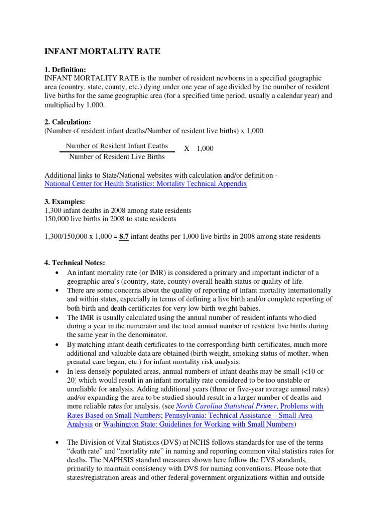 Infant Mortality Rate | PDF | Infant Mortality | Mortality Rate