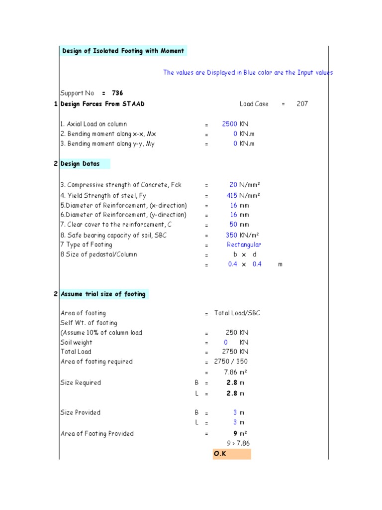 Stepped Footing Design Details | PDF | Classical Mechanics | Solid ...