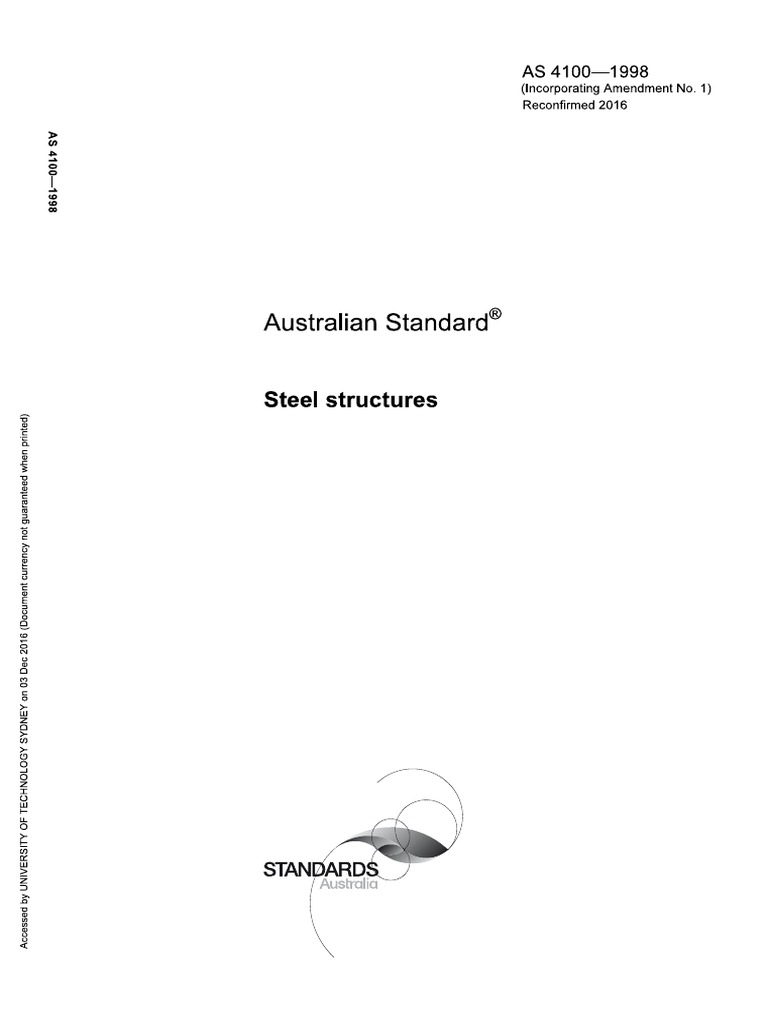 As-4100-1998 R2016 Standard | PDF