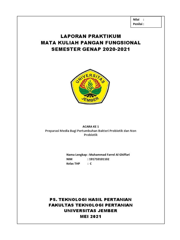 Preparasi Media MRSB untuk Bakteri Probiotik | PDF | Sains & Matematika