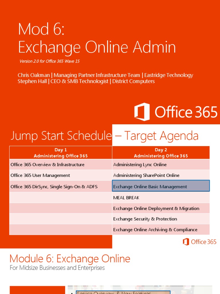 06-Exchange Online Basic Administration | PDF | Microsoft Exchange ...
