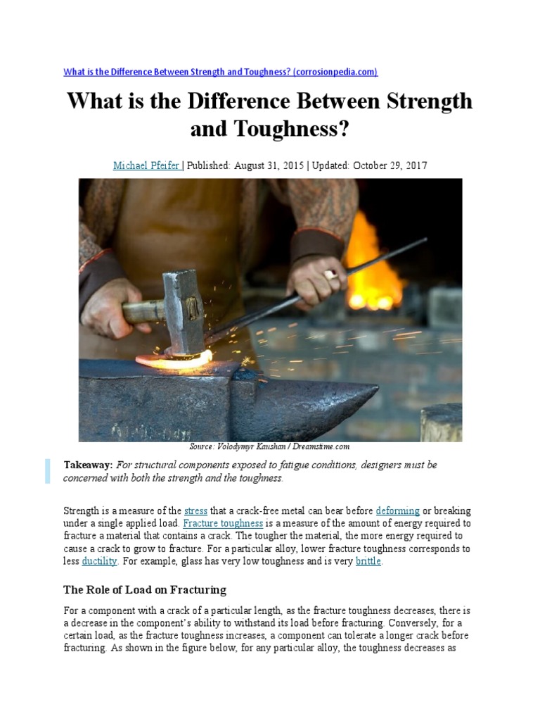 What Is The Difference Between Strength and Toughness | PDF | Fracture ...