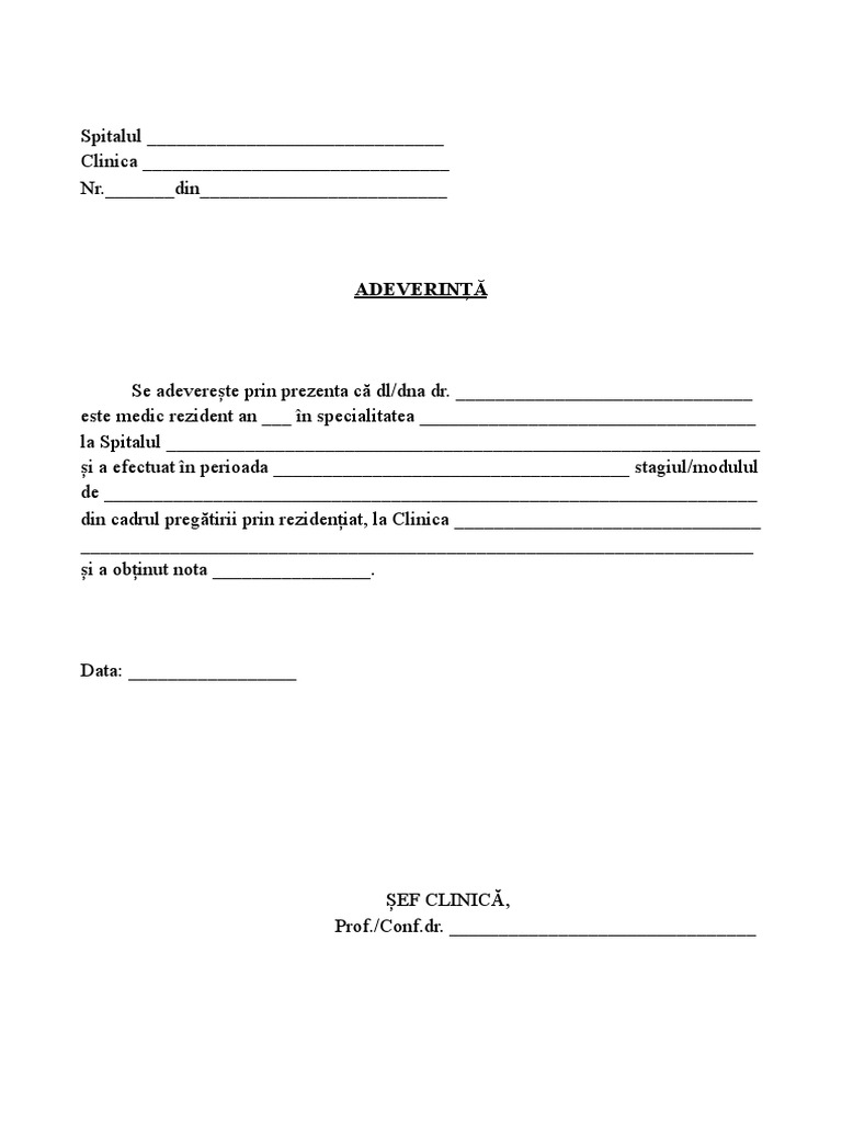 Adeverinta Nota | PDF