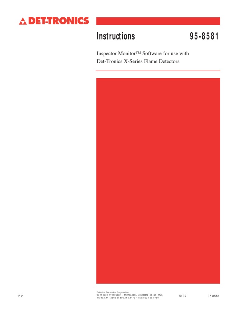 95-8581-2.2 (Inspector) | PDF | Relay | Sensor