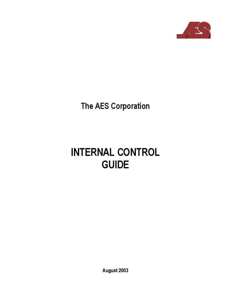 Internal Control Guide: The AES Corporation | PDF | Internal Control ...