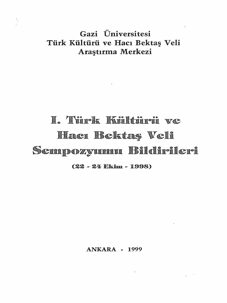 Bektaşilikte Tanrı Evren Insan | PDF