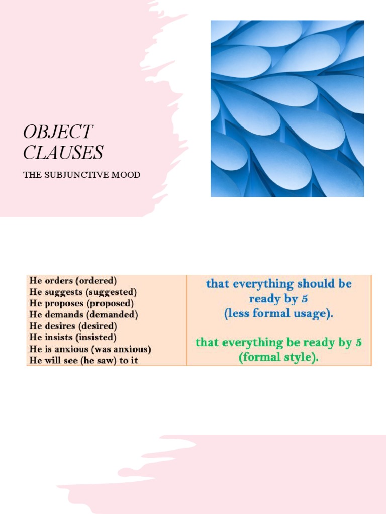 Object and Subject Clauses | PDF