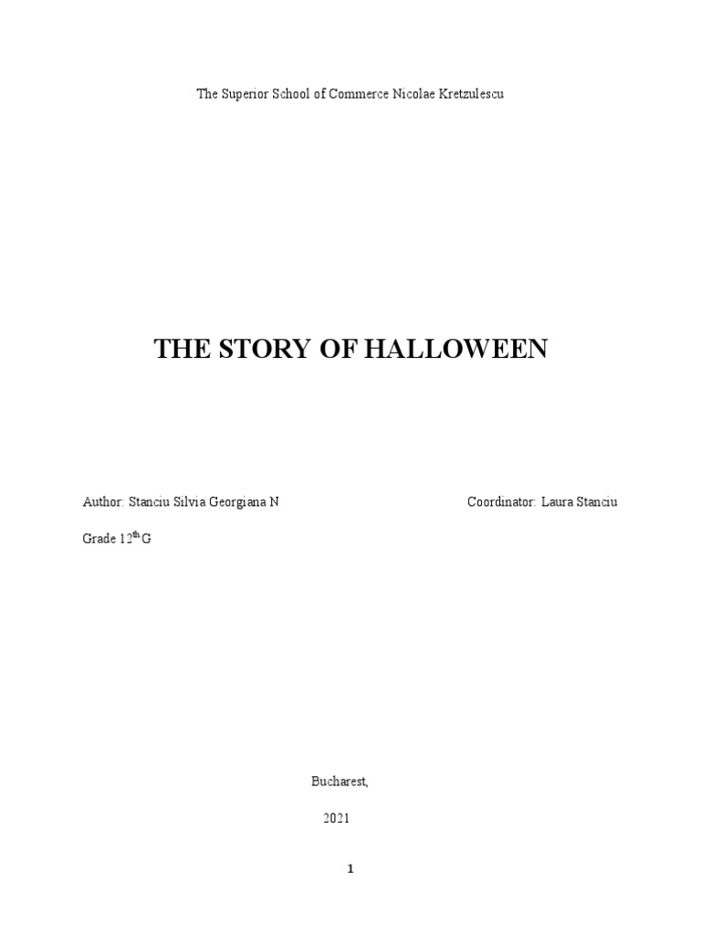 The Story of Halloween | PDF | Halloween | Trick Or Treating
