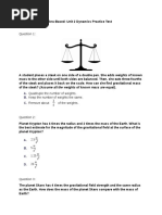 AP Physics 1 Practice Exam Answers | PDF | Force | Mass