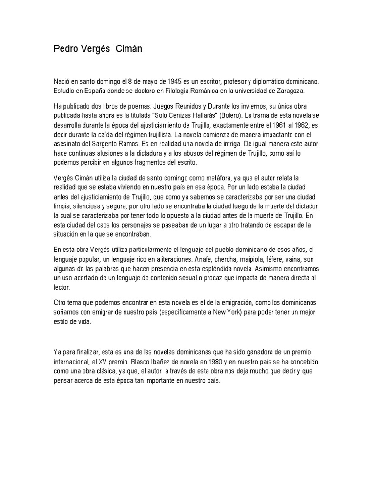 Pedro Vergés Cimán Darisleidy Fortuna | PDF