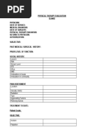 Physiotherapy Goal Setting Template HomeCare | PDF