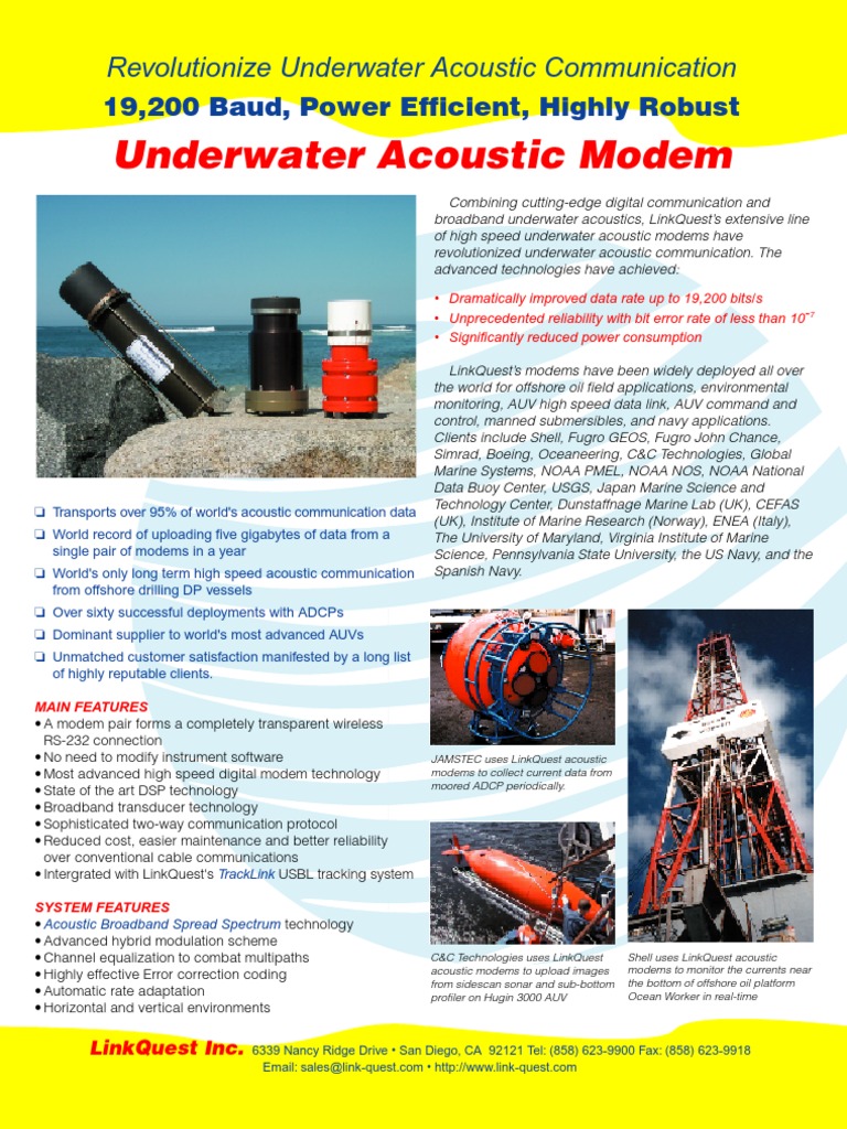 Revolutionizing Underwater Acoustic Communication: LinkQuest's High ...