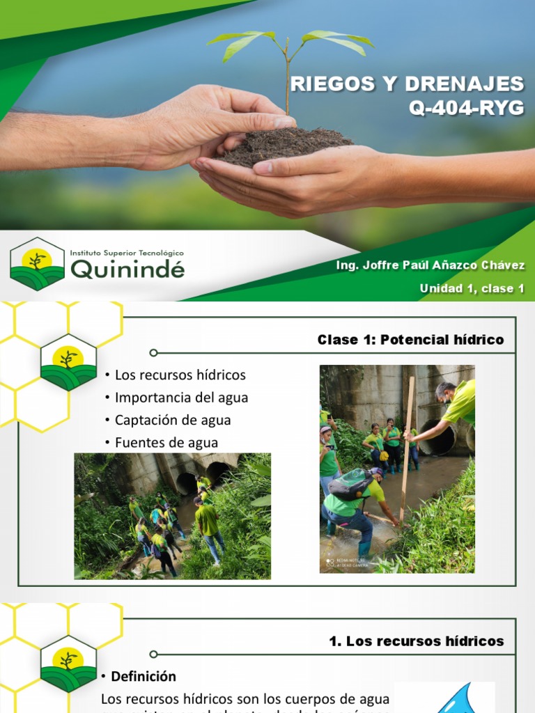 Diapositivas - Riegos y Drenajes, Unidad 1 Clase1 - Joffre Añazco | PDF ...