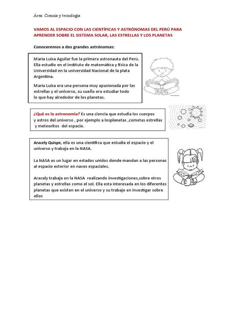 Vamos Al Espacio Con Las Científicas y Astrónomas Del Perú para ...