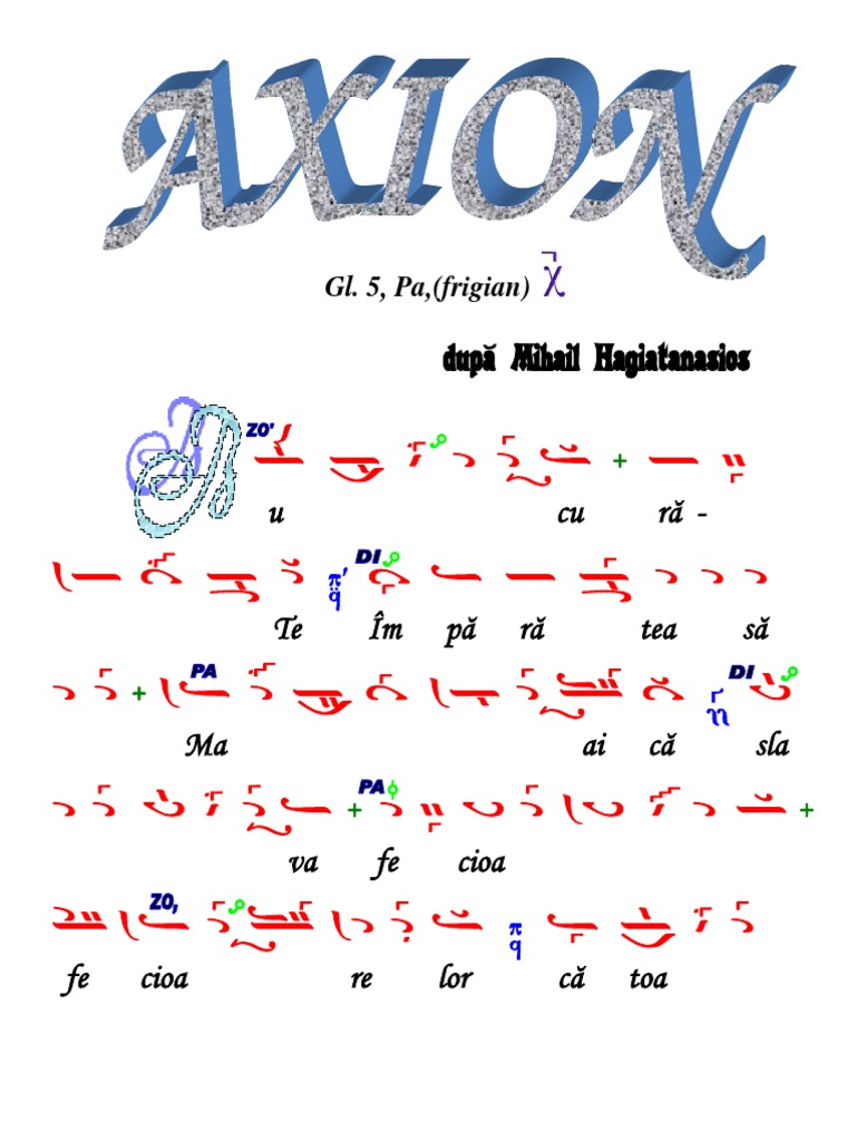 Axion, Gl. 5 (Frigian), La Pogorarea Duhului Sfant, de Mihail ...
