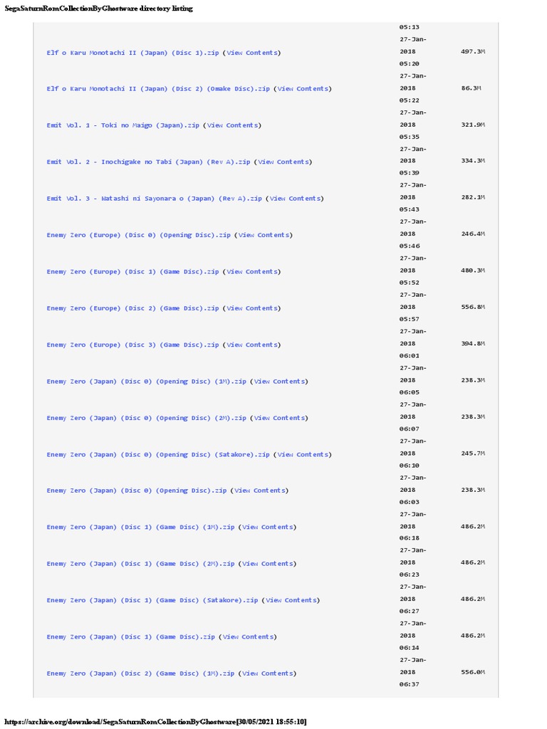 Sega Saturn ROM Collection Overview | PDF | Video Games | Video Game ...