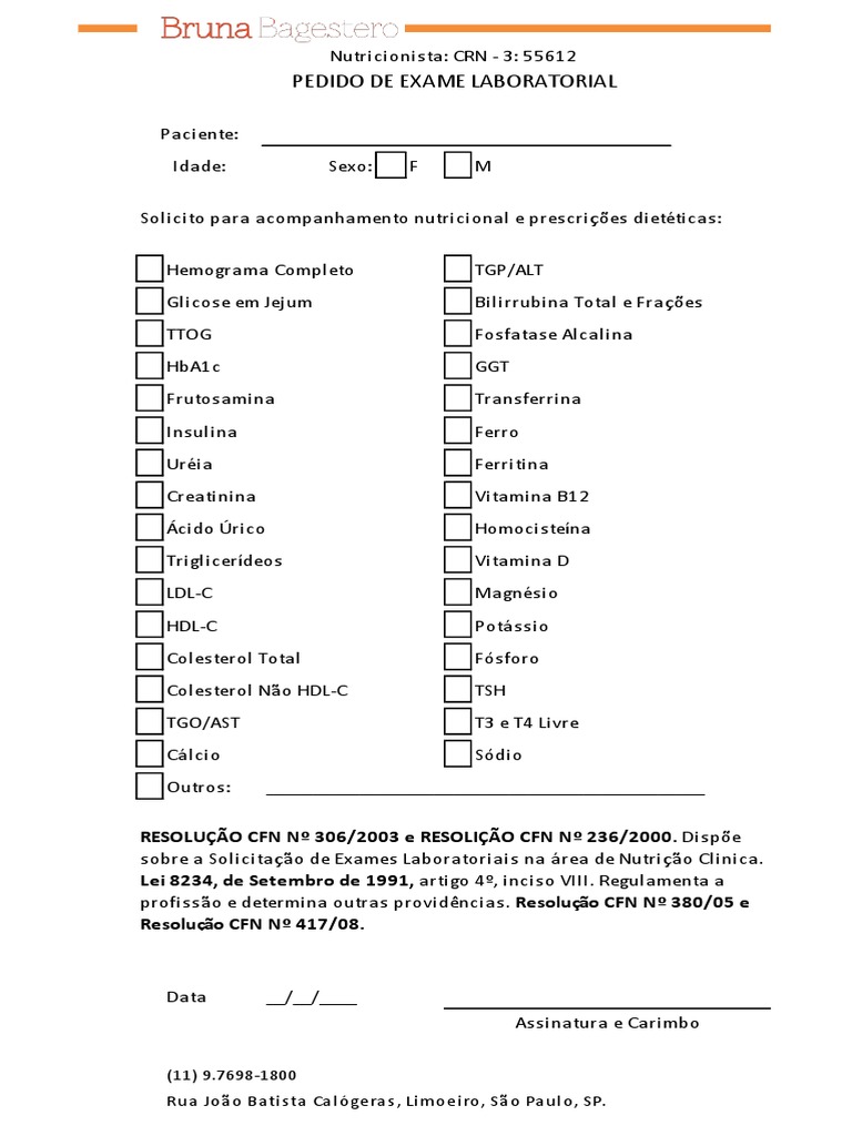 Pedido de Exame | PDF