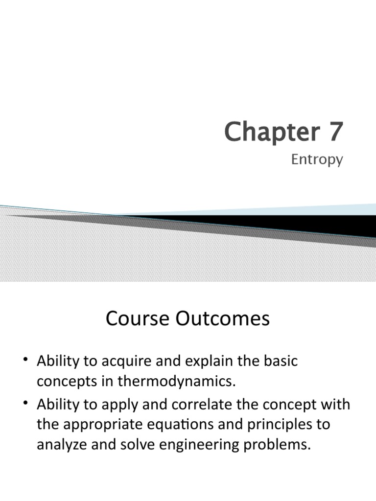 Chapter 7 Entropy | PDF | Entropy | Second Law Of Thermodynamics