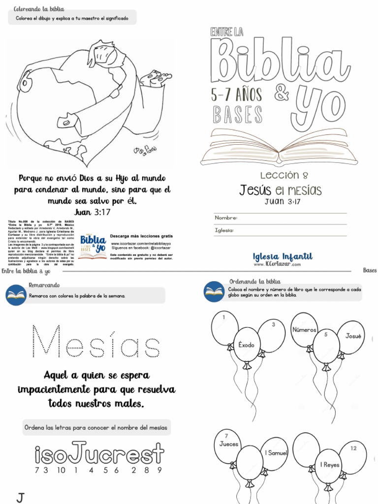 Actividades Bíblicas para Niños | PDF | Cristo (título) | Religiones ...