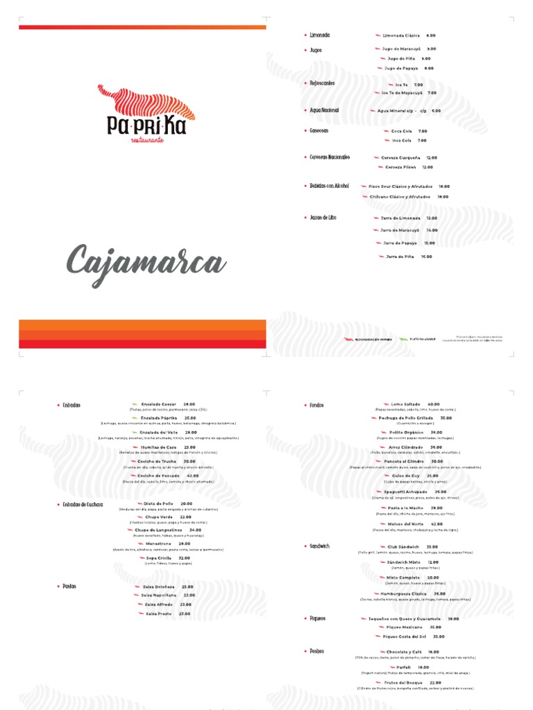 Restaurant Paprika 2021 Carta Nueva | PDF