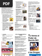 Triptico Prevención de Las Drogas | PDF | La dependencia de sustancias | Drogas