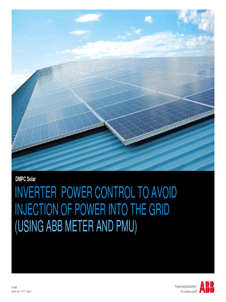 Grid Tie Limiter - Abb | PDF | Power Inverter | Electronic Engineering