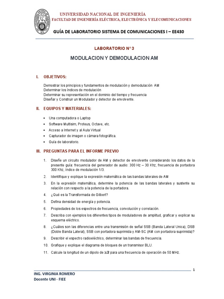 Guia3 - Mod - Demod | PDF | Modulación | Frecuencia