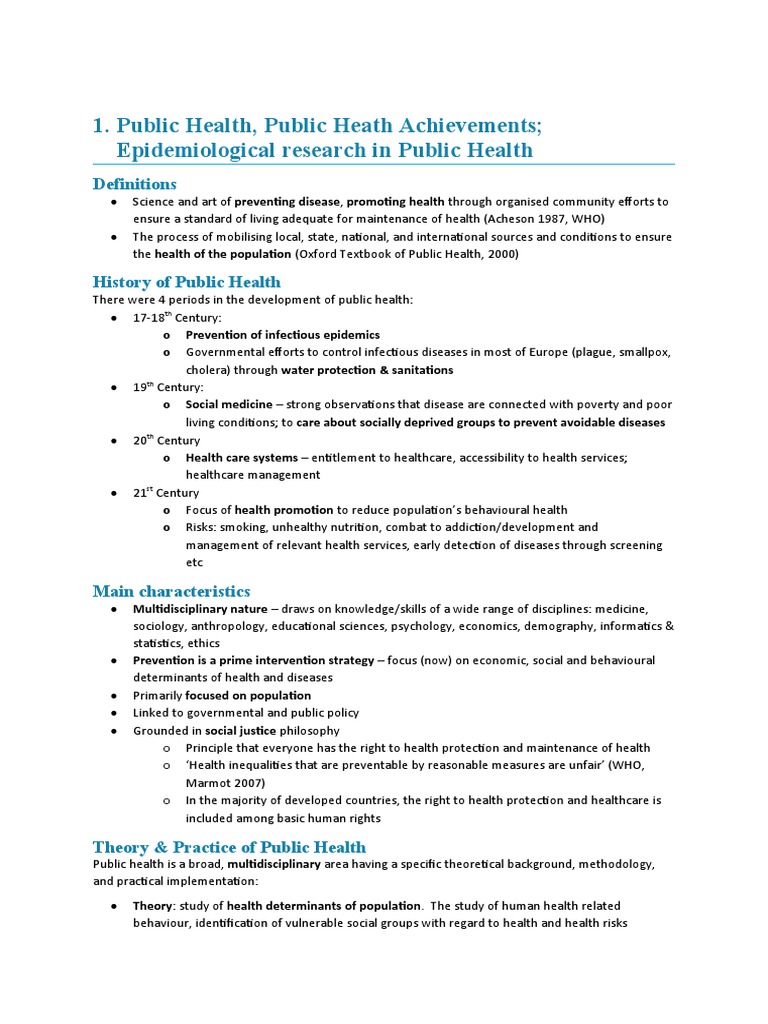 Public Health Exam Questions 2019-20 | PDF | Non Communicable Disease ...