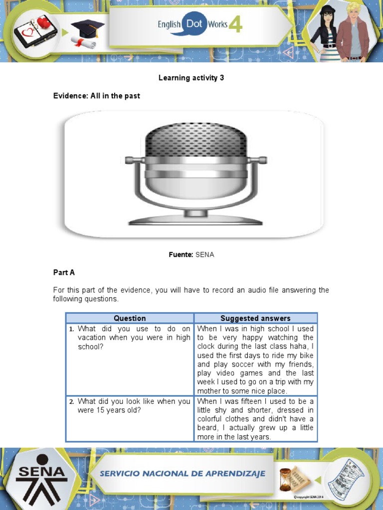 Past Experiences and Narration Activities | PDF