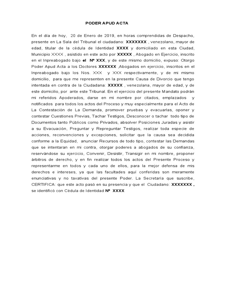 Modelo Apud Acta | PDF