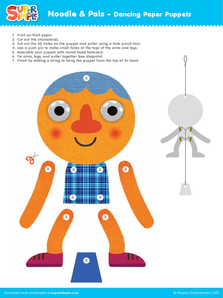 Noodle and Pals Dancing Paper Puppets | PDF | Home & Garden