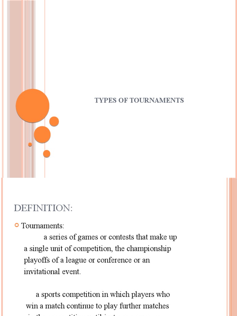 Types of Tournaments | Download Free PDF | Tournament | Sports