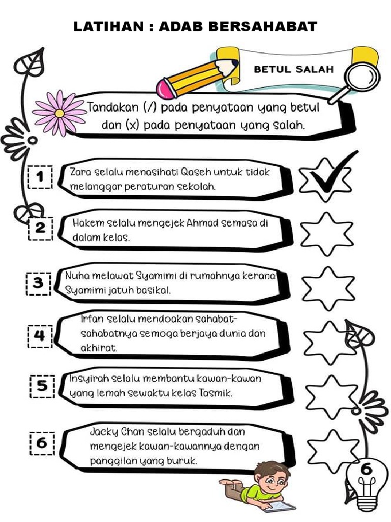 T2 - Latihan Adab Bersahabat | PDF