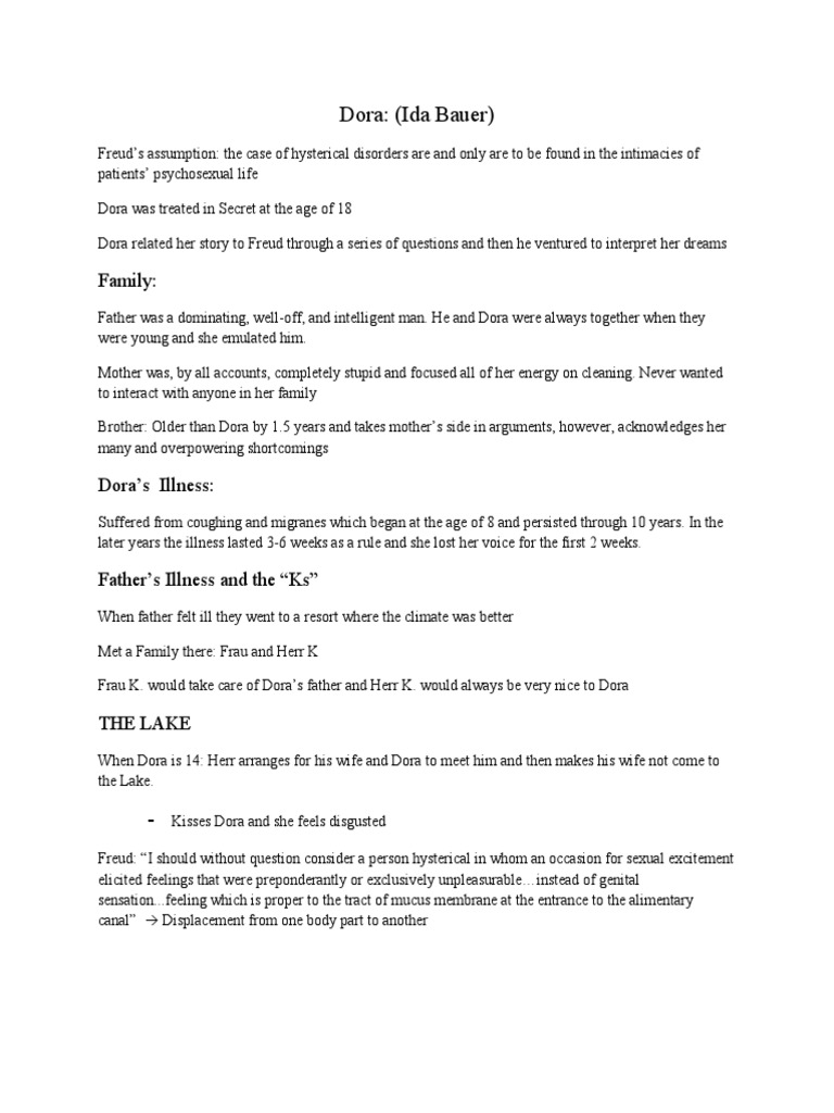 Dora: (Ida Bauer) : Family | PDF | Psychology