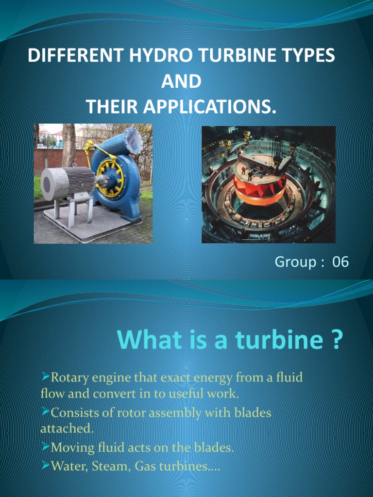 Types of Hydroelectric Turbines Explained | PDF | Turbine | Energy ...