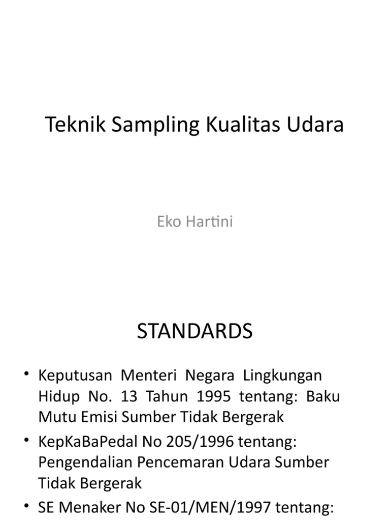 TM 6 - Teknik Sampling Udara | PDF | Teknologi & Rekayasa