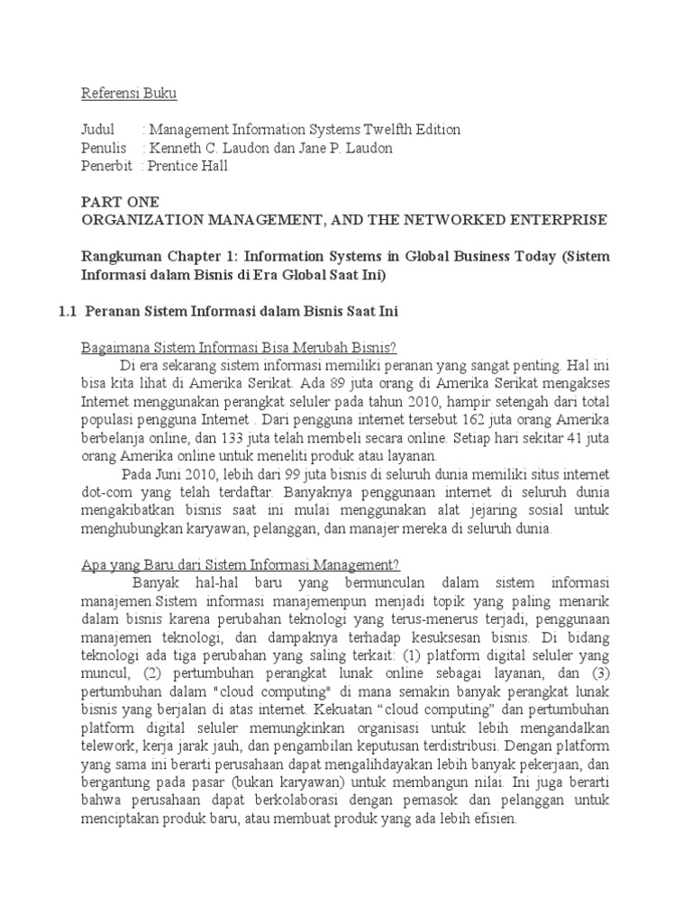 Rangkuman Chapter 1 | PDF