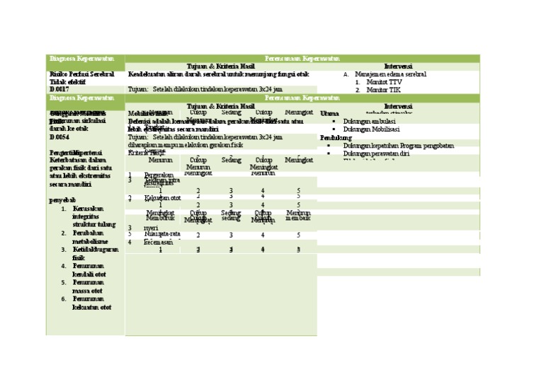 Diagnosa Keperawatan Stroke Sdki | PDF