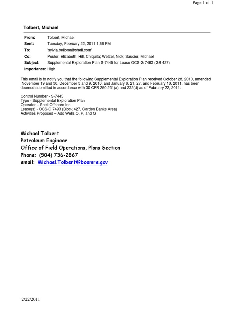 Shell Exploration Plan | Download Free PDF | Blowout (Well Drilling ...