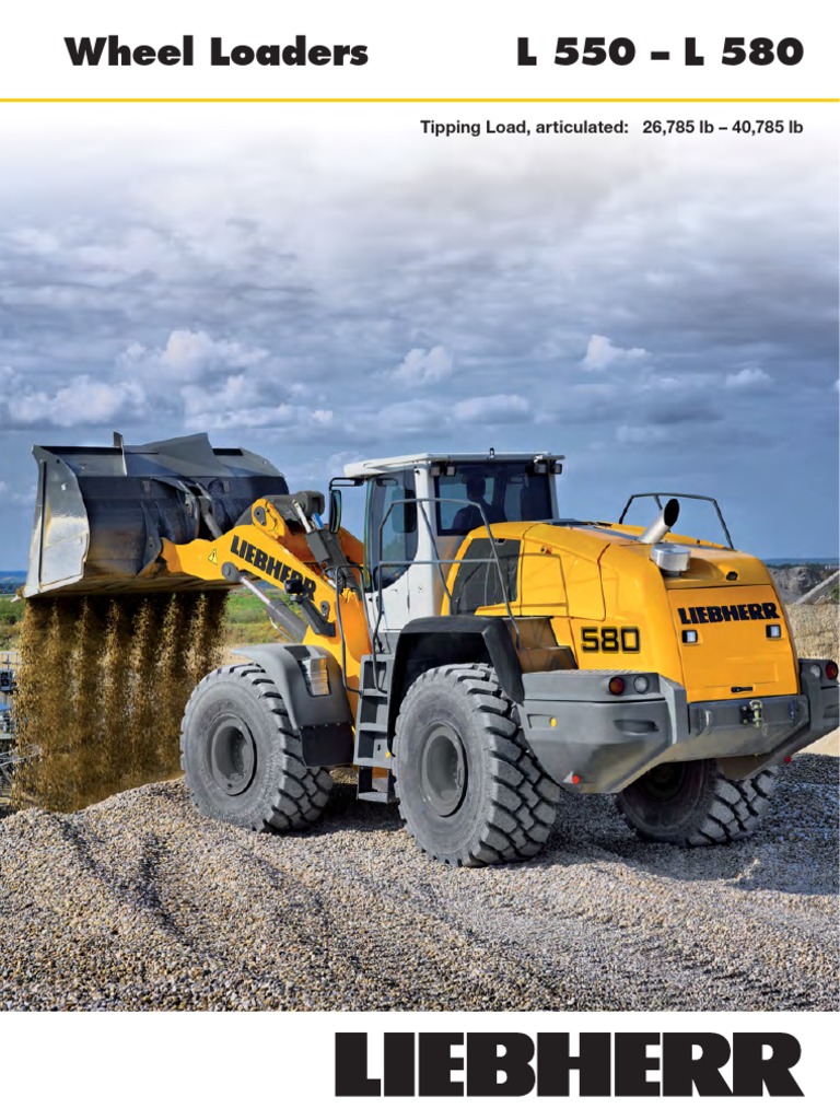 L 550 - L 580 Wheel Loaders: Tipping Load, Articulated: 26,785 LB ...
