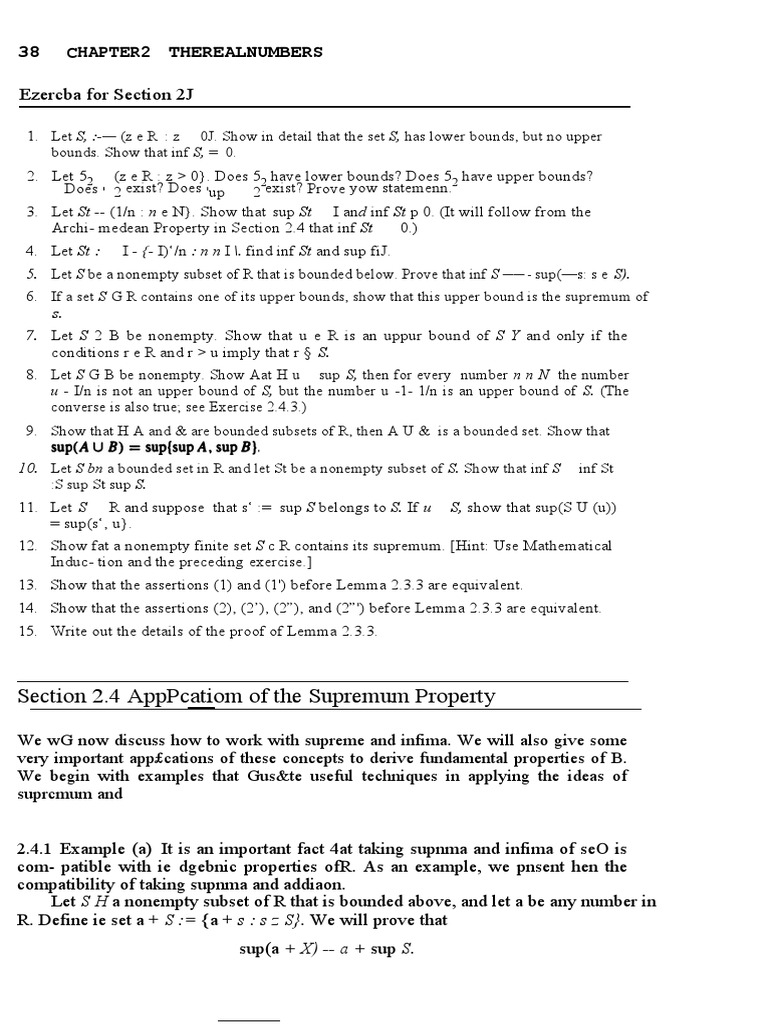 Real Numbers: Supremum and Infimum | PDF | Elementary Mathematics ...