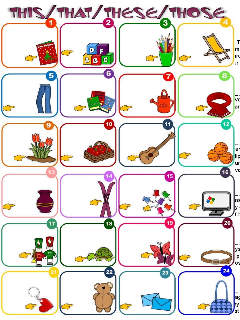 Demonstratives This That These Those Fun Activities Games Grammar ...