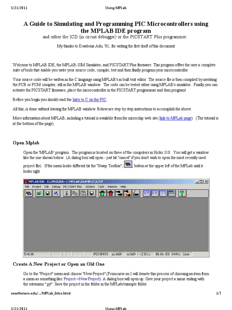 A Guide To Simulating and Programming PIC Microcontrollers Using The ...