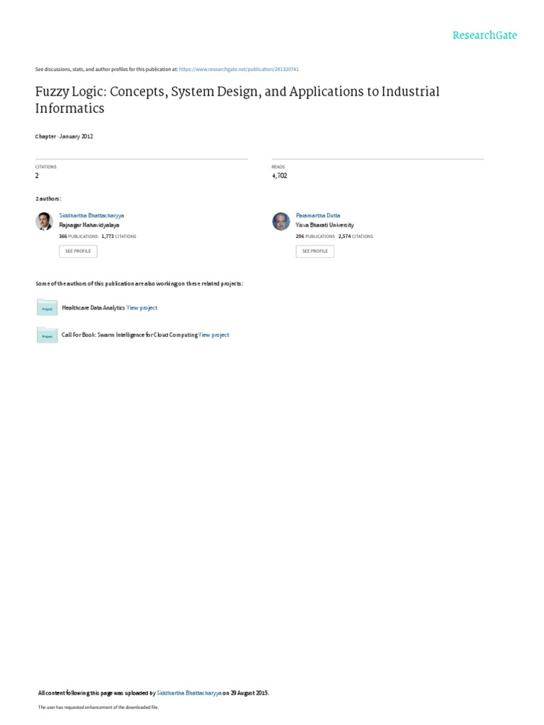 Fuzzy Logic Concepts System Design and Applications To Industrial ...